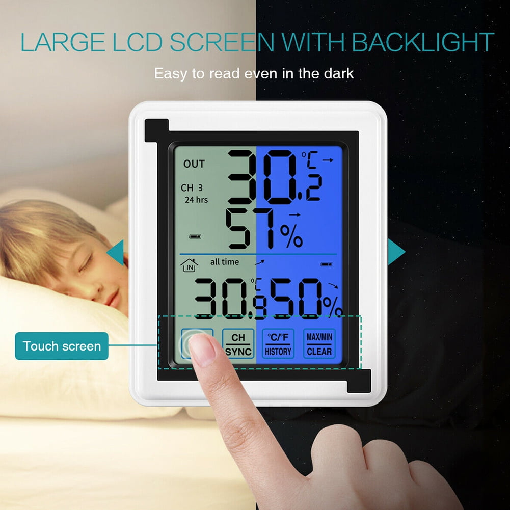 JYS Big Screen Digital LCD Display Temperature Meter Thermometer ...