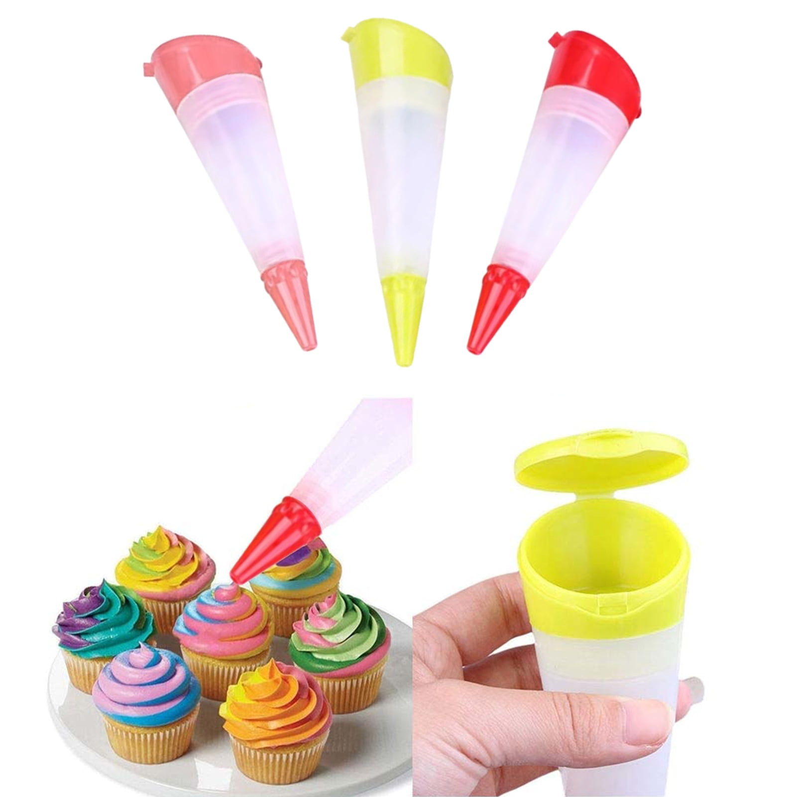 JYS Chocolate Decorating Pen 3 Heads Cake Writing Tool for Cupcakes ...