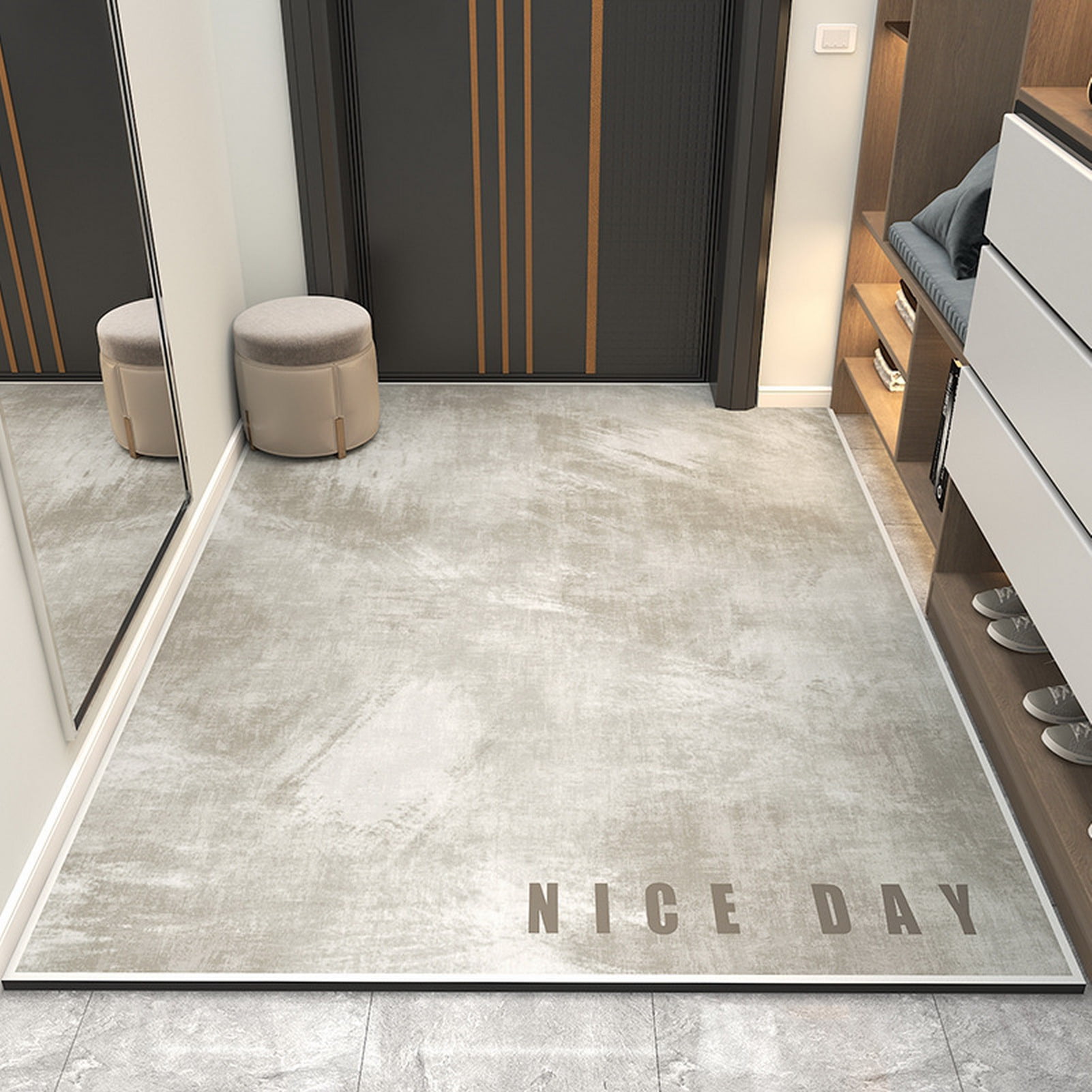 JYS Front Door Mat Strong Absorption Delicate Edging Non-slip ...