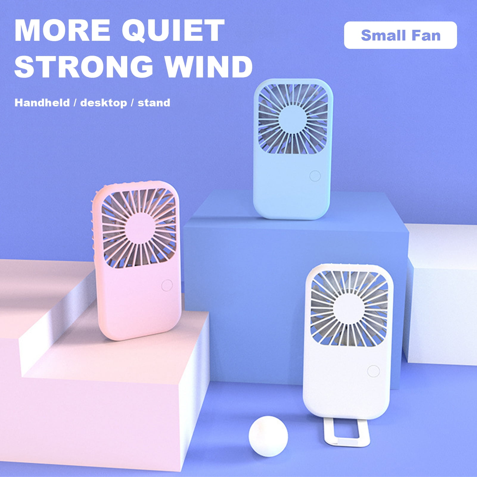 JYS Handheld Fan with Phone Holder Low Noise Three Speeds Adjustable ...