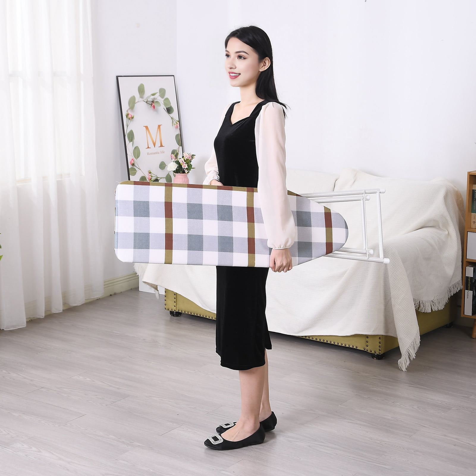 JYS Ironing Board with Iron Stand Height Adjustable Ironing Board ...