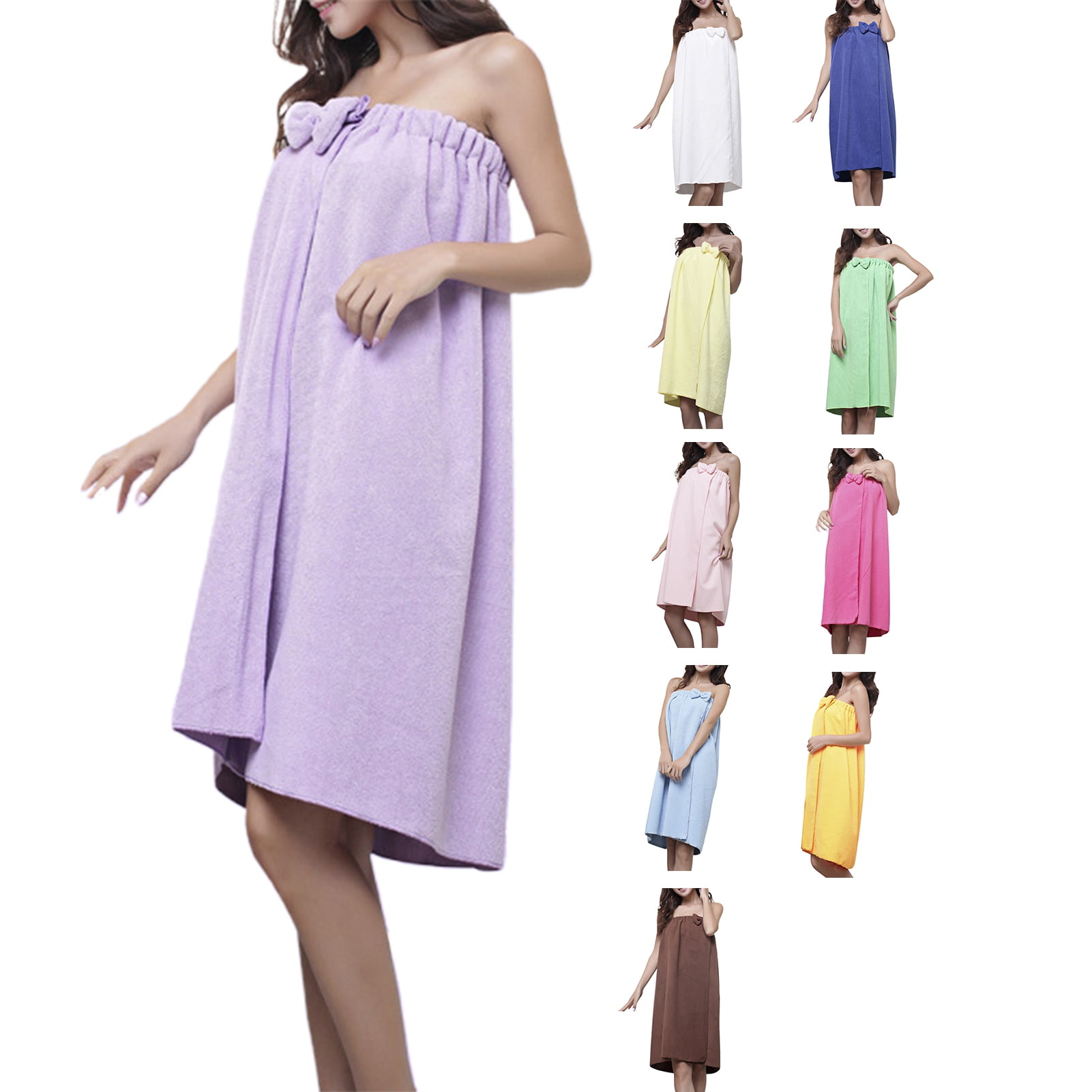 JYS Microfiber Spa Wrap with Bow-Tie Comfortable to Touch Allergy Free ...