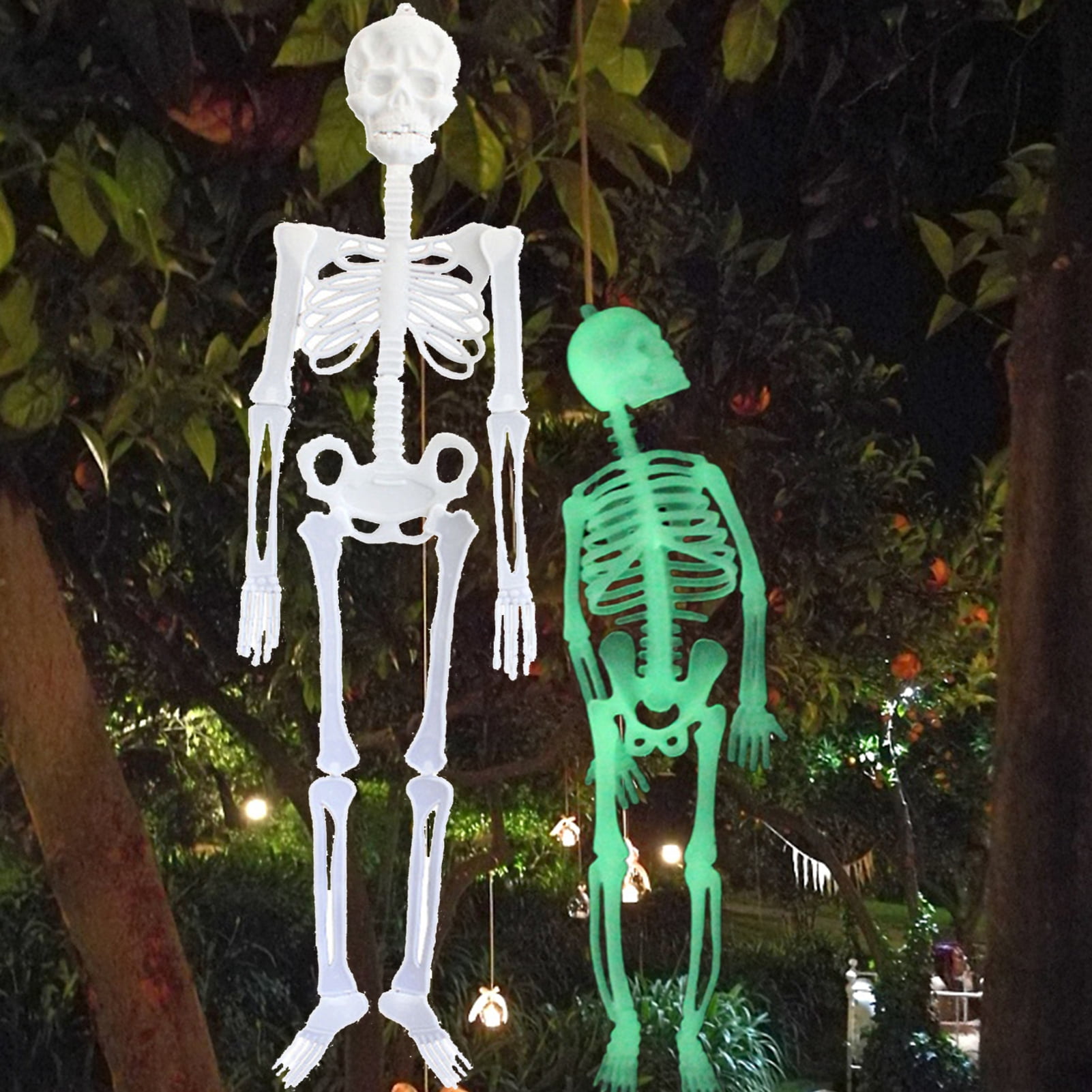 JYS Portable Skull Prop Attractive Plastic Funny Halloween Luminous ...