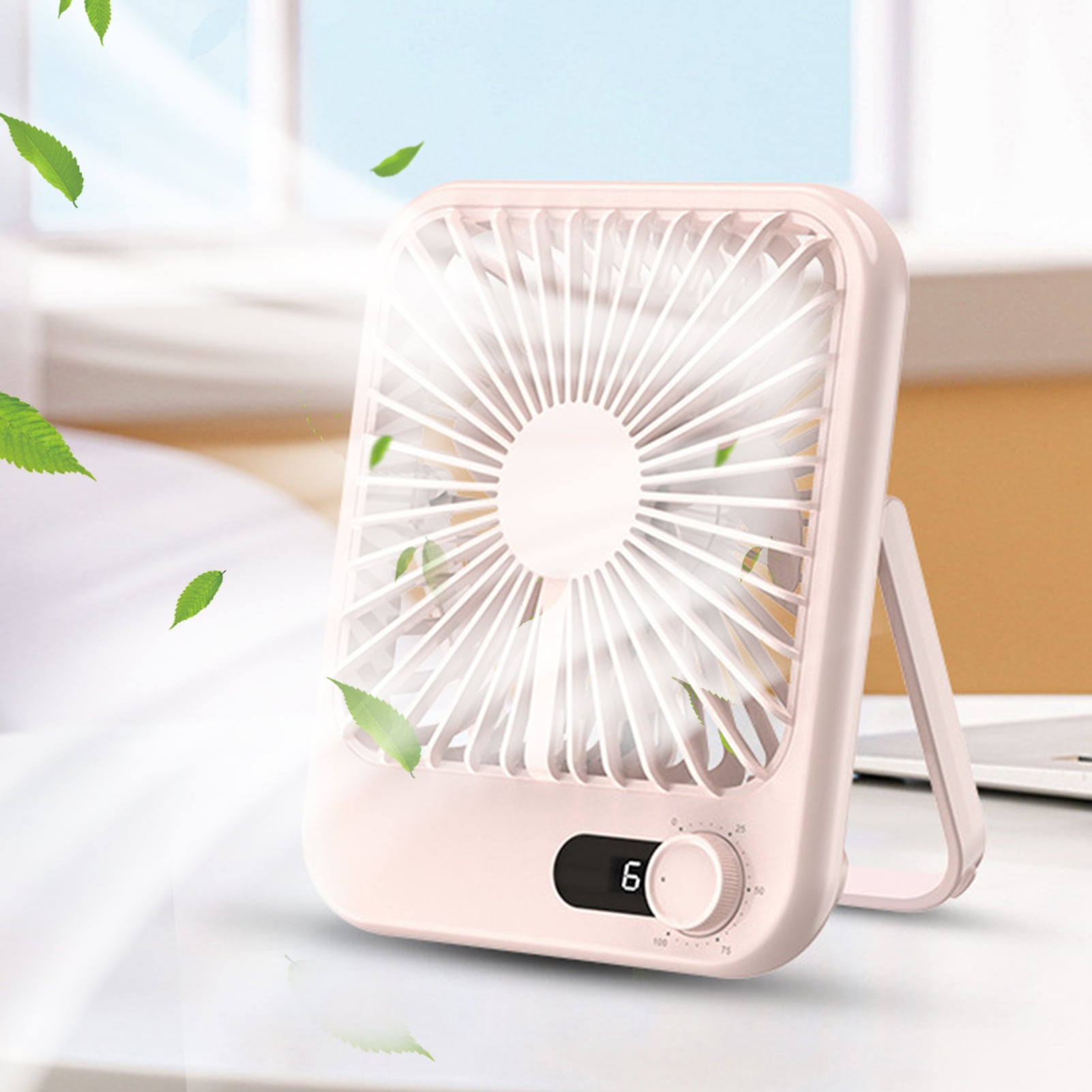 JYS Portable Travel Fan with Digital Display Ultra-Quiet Low Noise 180 ...
