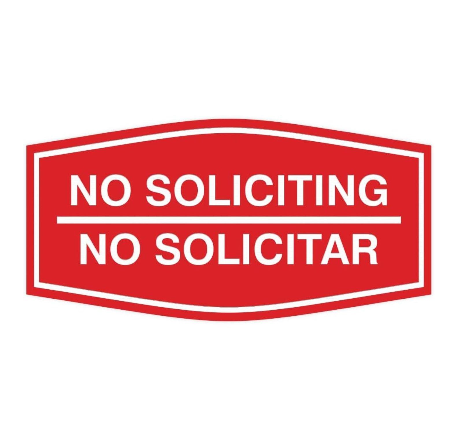 JYUii Fancy No Soliciting No Solicitar Sign (Red) - Medium 5 Pack ...