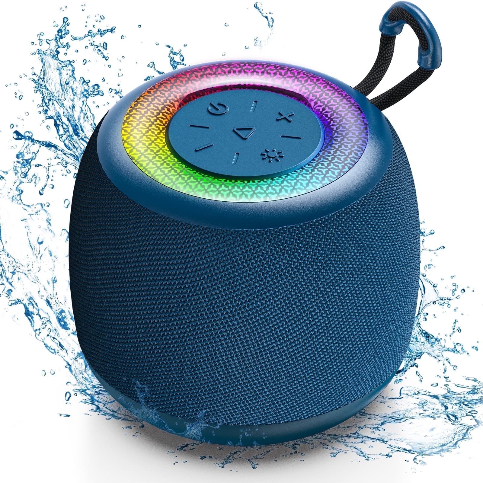 JYX Portable Bluetooth Speaker, Waterproof Mini Speaker with RGB LED ...