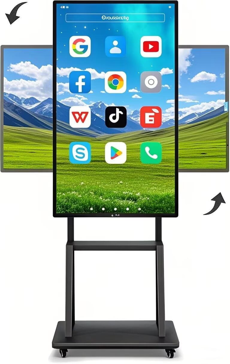 JYXCN 4K Smart Board 49 Inch All-in-One, Touch Screen Interactive Whiteboard with Dual System ...