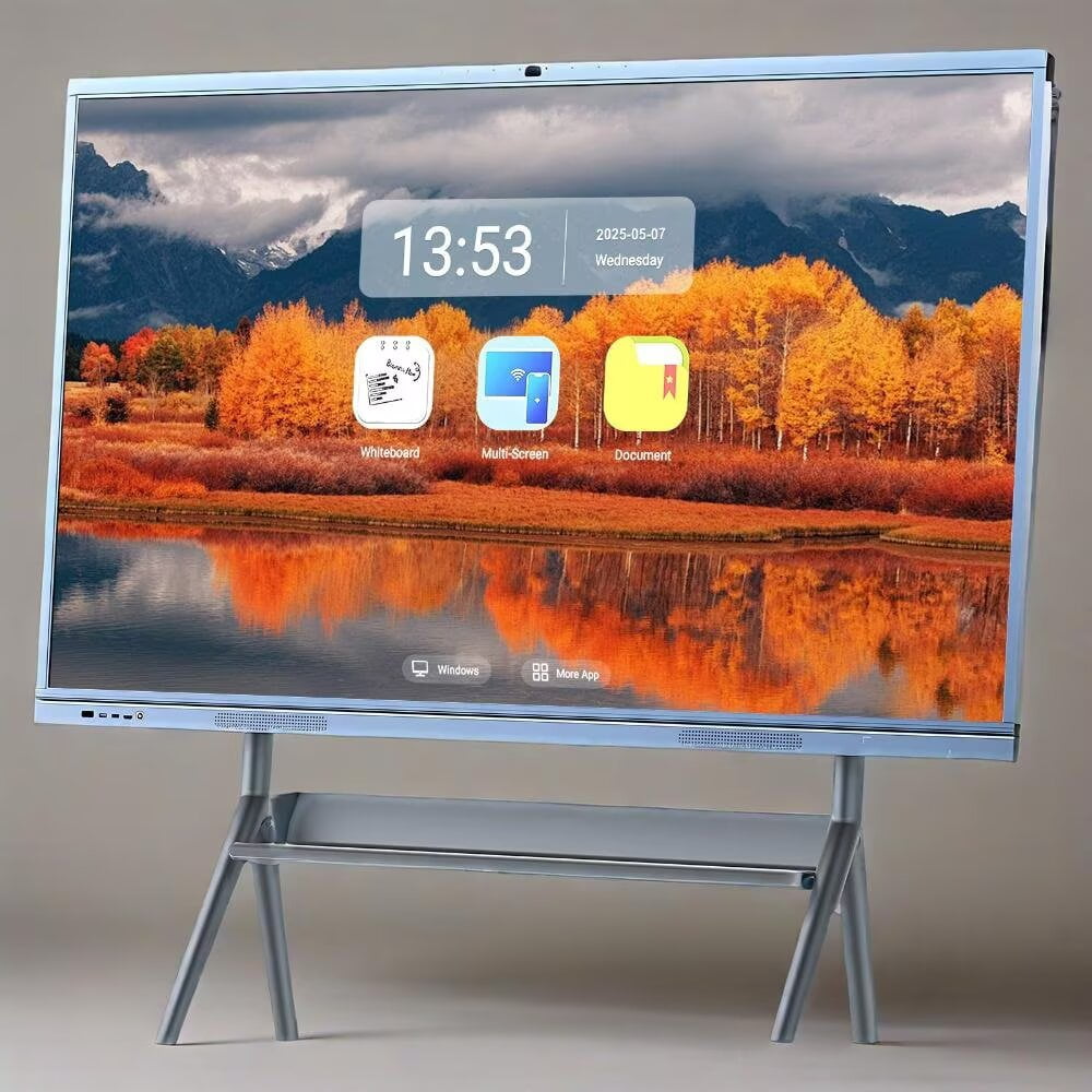 JYXCN 4K Smart Board 65 Inch All-in-One, Touch Screen Interactive Whiteboard with Dual System ...