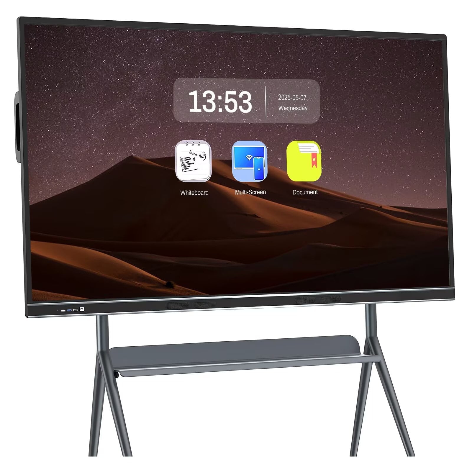 JYXCN 4K Smart Board 75 Inch Interactive Whiteboard, All-in-One Touch Screen Computer with Dual ...