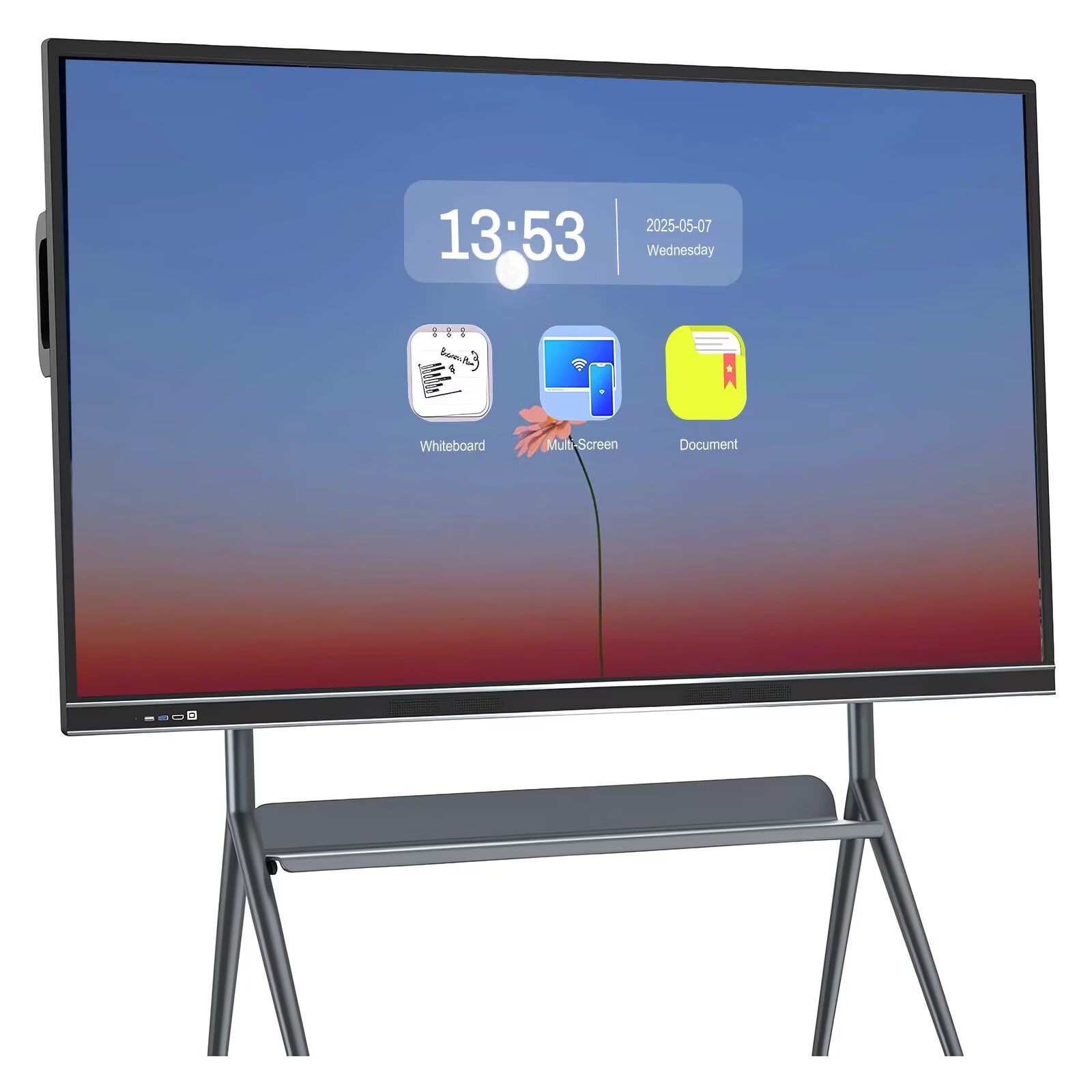 JYXCN 4K Smart Board 75 Inch Interactive Whiteboard, All-in-One Touch Screen Computer with Dual ...