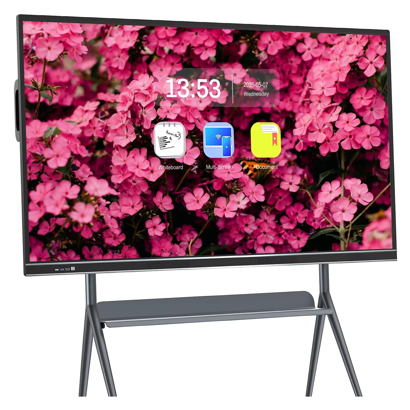 JYXCN 4K Smart Board 75 Inch Interactive Whiteboard All-in-One Touch Screen with Dual System ...
