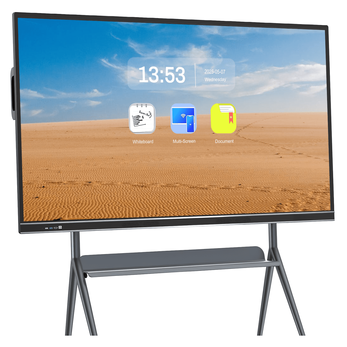 JYXCN 4K Smart Board 86 Inch Interactive Whiteboard, All-In-One Touch Screen Computer With Dual ...