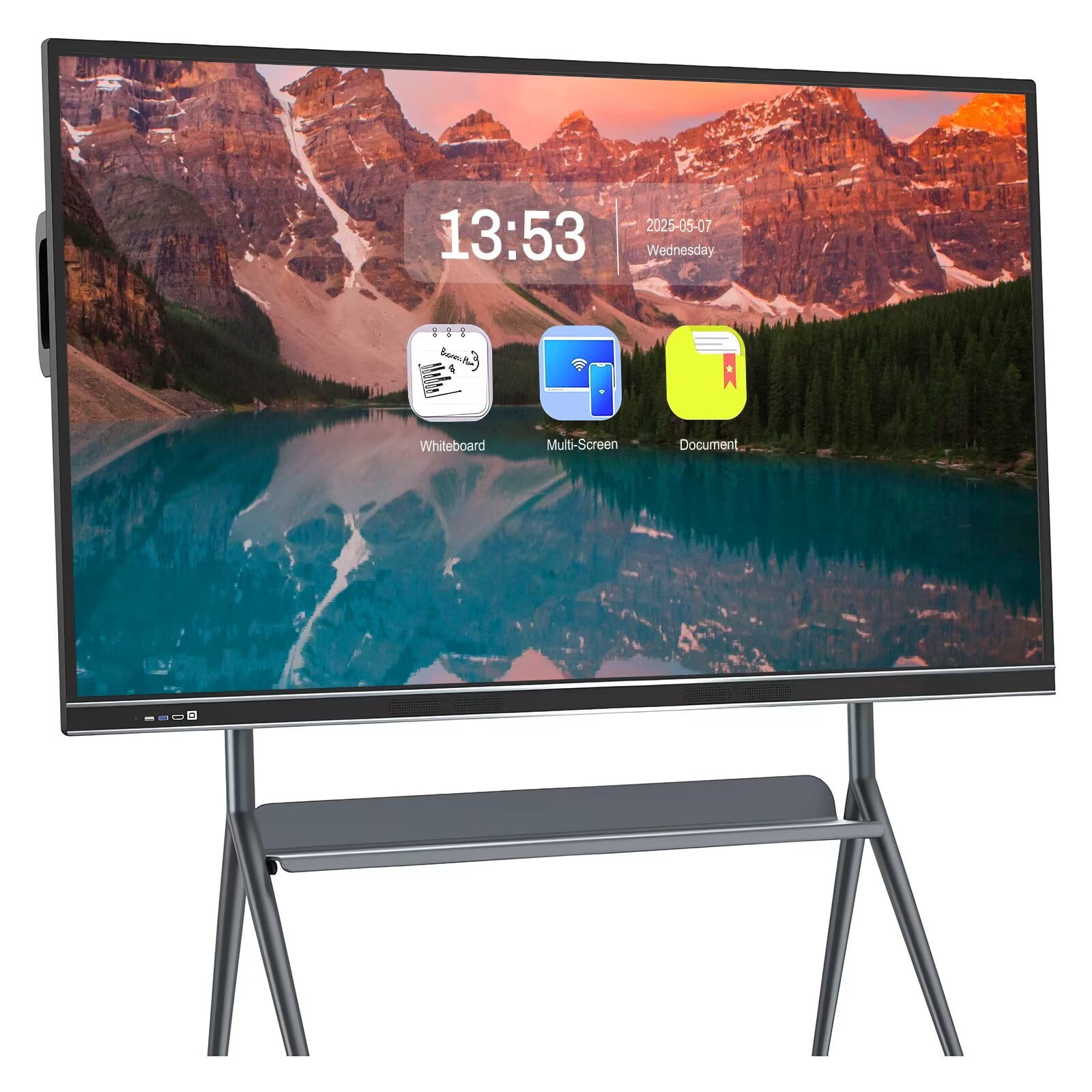 JYXCN 4K UHD Smart Board 75", Touch Screen Digital Electronic Calendar All-In-One Smartboard ...
