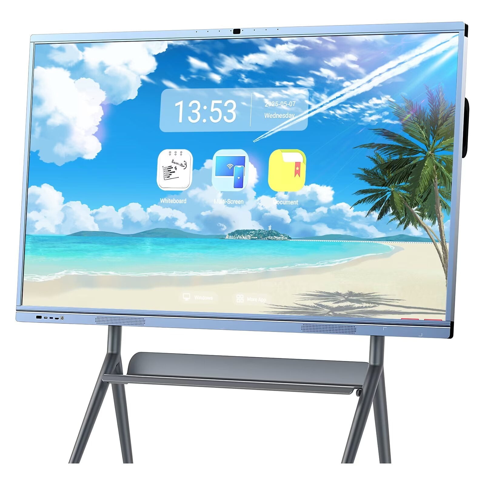 JYXCN 65 Inch Interactive Smart Board, 4K UHD Touchscreen Dual OS Digital Whiteboard for ...