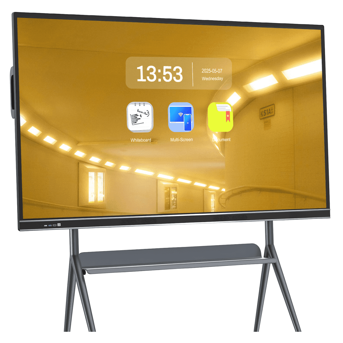 JYXCN 75 Inch 4K Smart Board, Touch Screen Digitald Electronic Calendar Multi-Touch Whiteboar ...