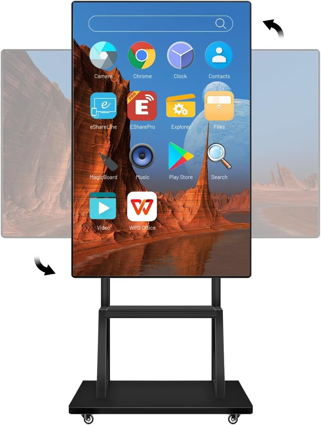 JYXCN Smart Board 49 Inch Touch Screen All-in-One Interactive Whiteboard with Dual System for ...