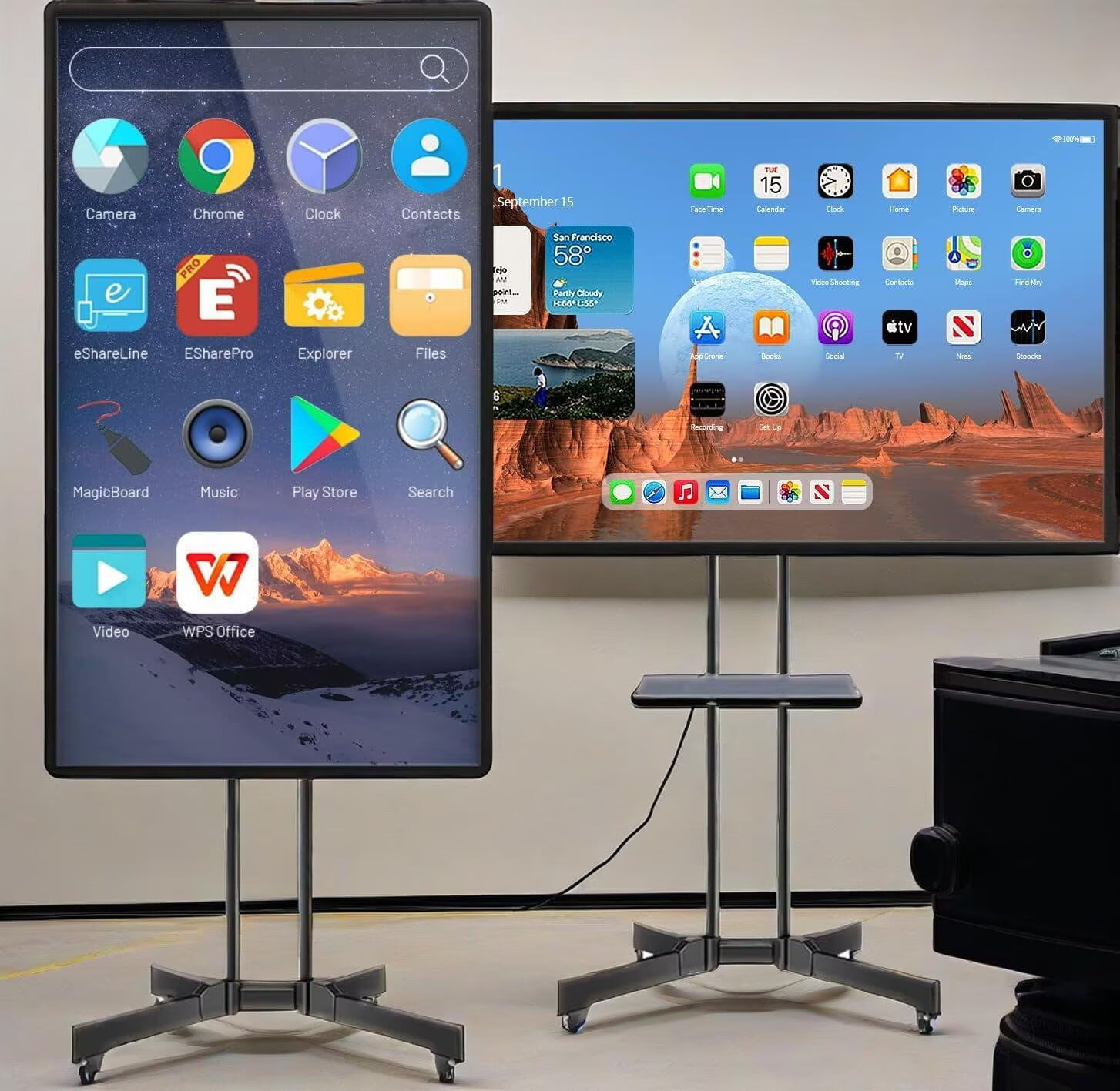 JYXCN Interactive Smart Board 49'', Revolutionize Your Space! Touch Screen All-in-One Computer ...