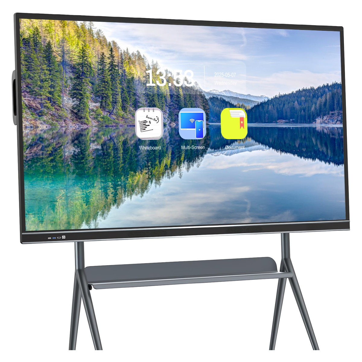 JYXCN Interactive Smart Board 86", 4K Touch Screen Digital Electronic Calendar All-In-One ...
