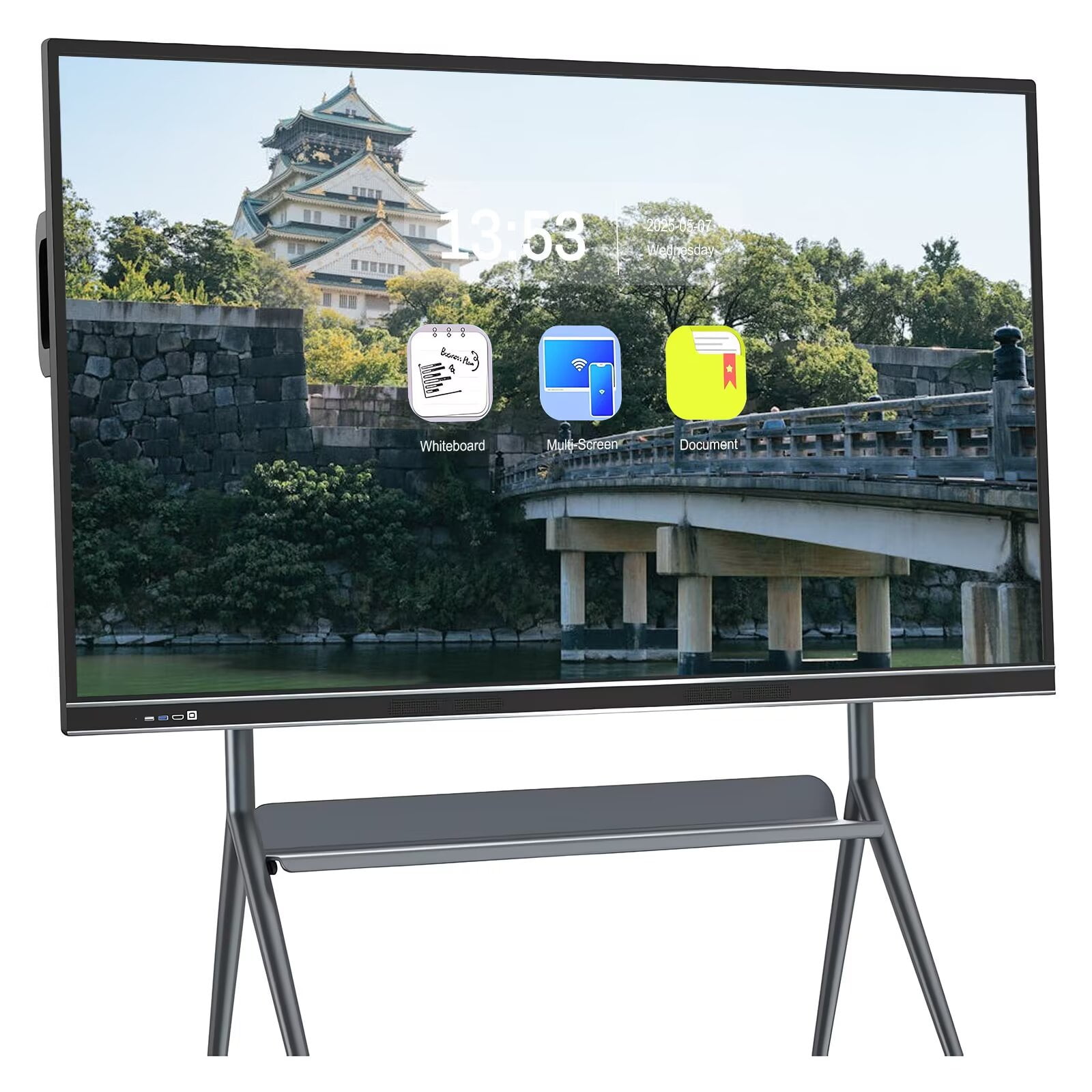JYXCN Interactive Smart Board, 86 Inch 4K Uhd All-In-One Digital Electronic Dual System ...