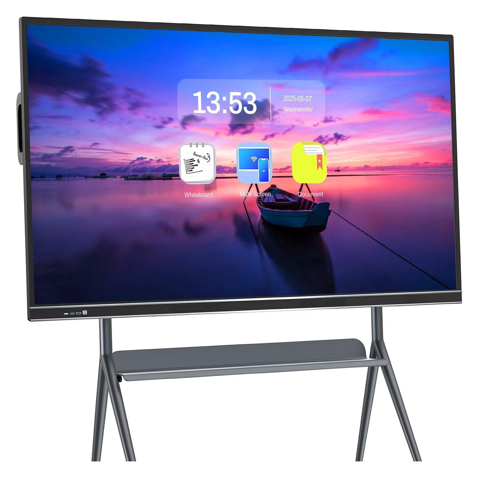JYXCN Smart Board 4K 75 Inch Touch Screen All-in-One Interactive Whiteboard with Dual System ...