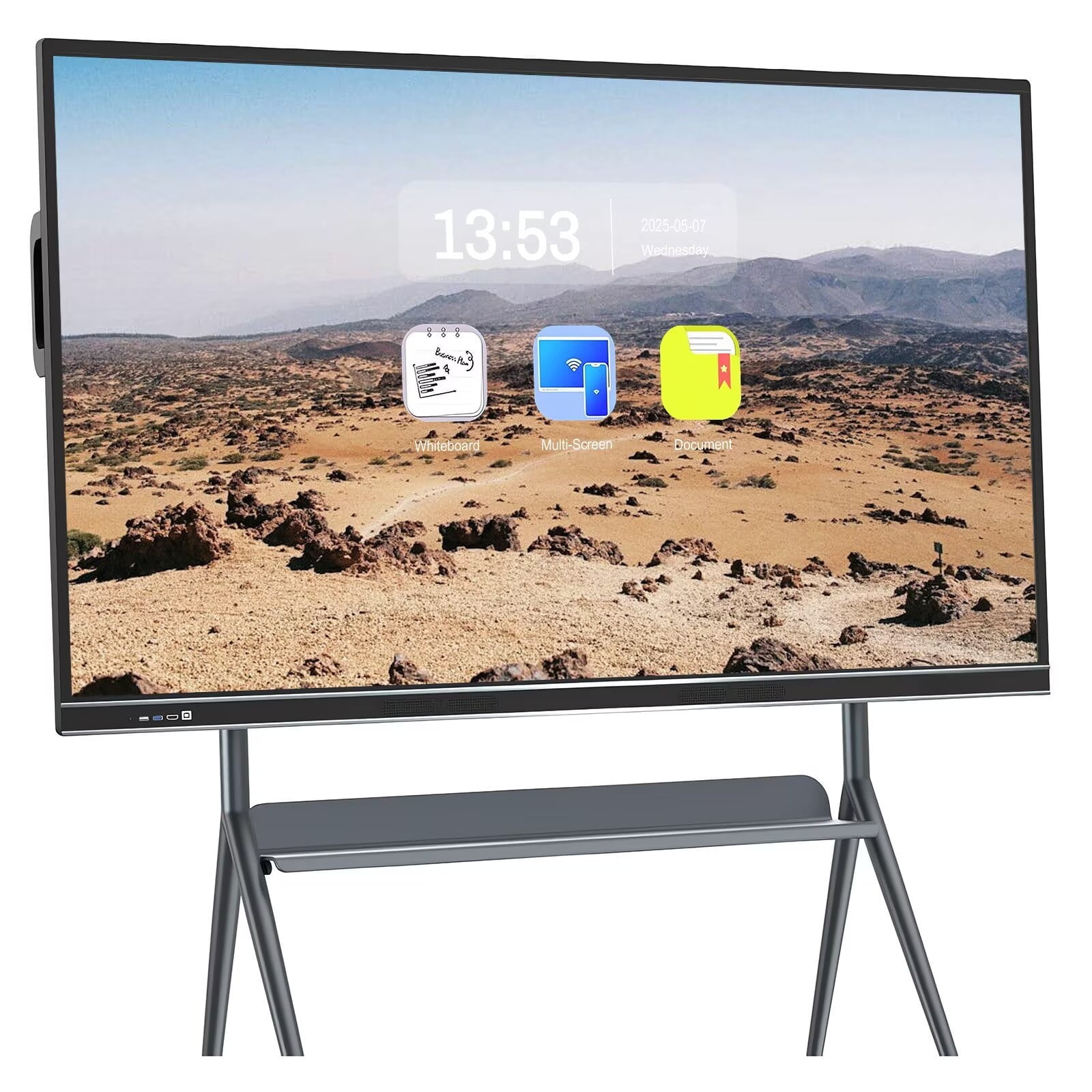 JYXCN Smart Board, 75 Inch 4K UHD Digital Electronic Calendar All-In-One Smartboard Touch Screen ...