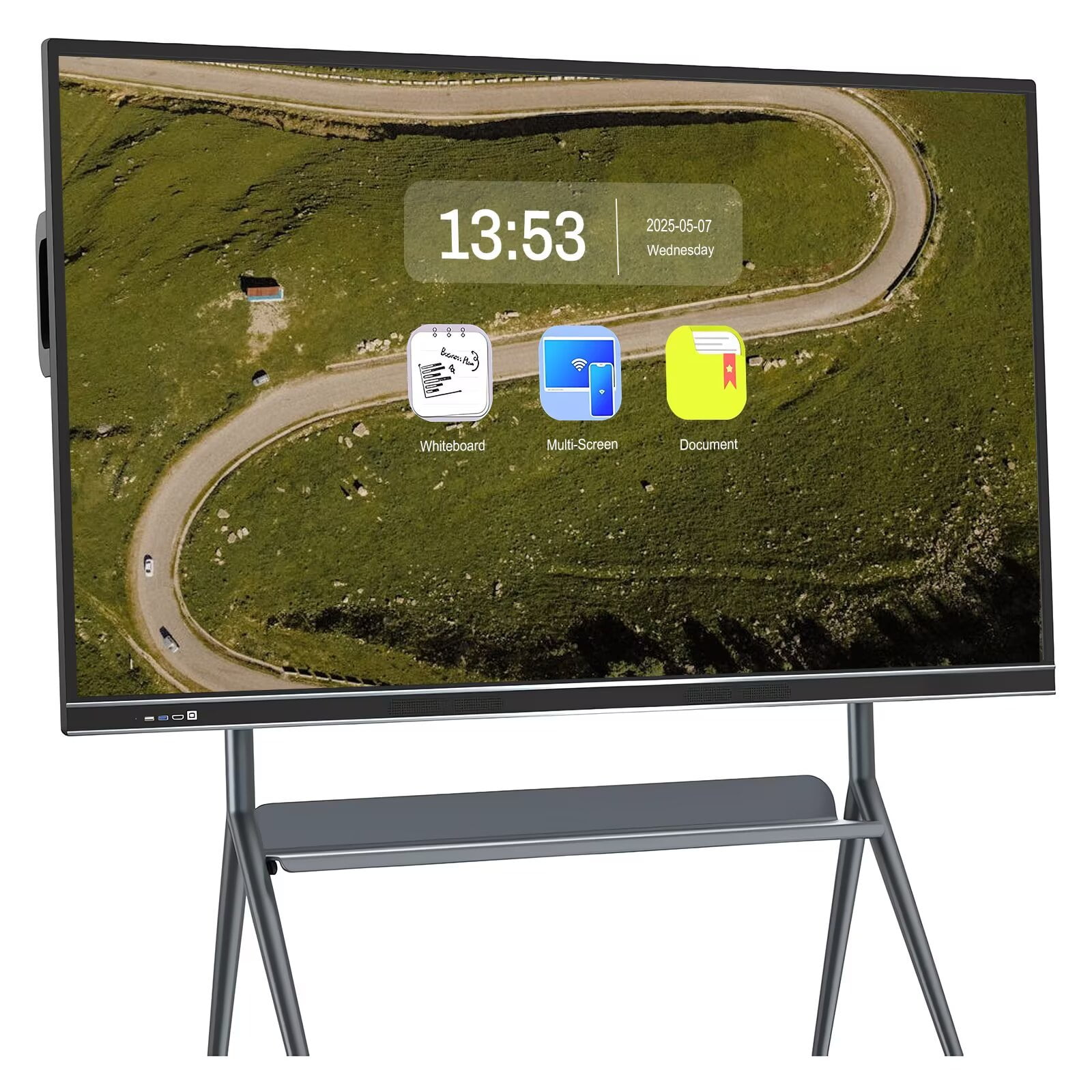 JYXCN Smart Board for Classroom, 4K Uhd 86 Inch Digital Electronic Calendar, Dual System Cloud ...