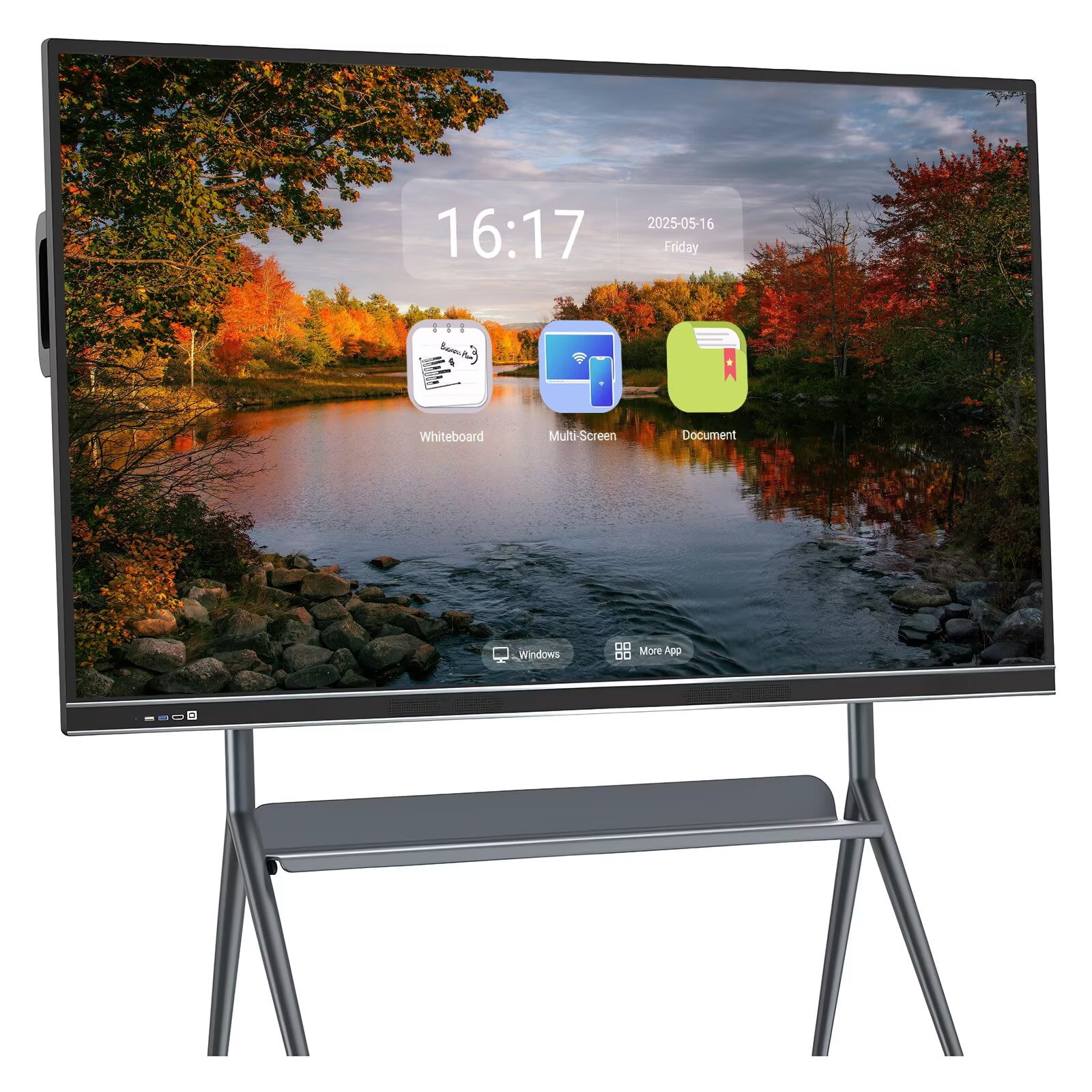JYXOIHUB 75" 4K Smart Board Touch Pro Dual OS Conference Wireless Interactive Whiteboard for ...
