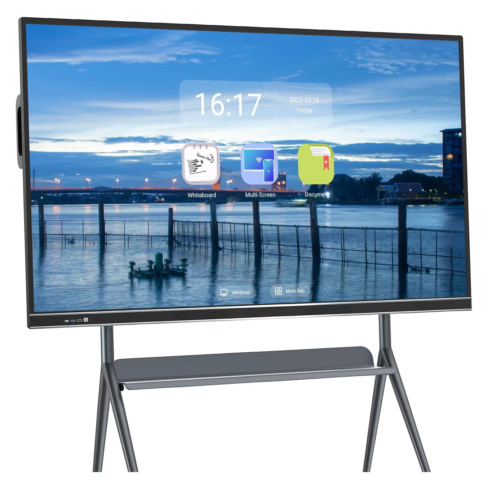 JYXOIHUB 86 Inch Smart Board, Touch Screen Digital Electronic Calendar All-In-One Smartboard, 4K ...