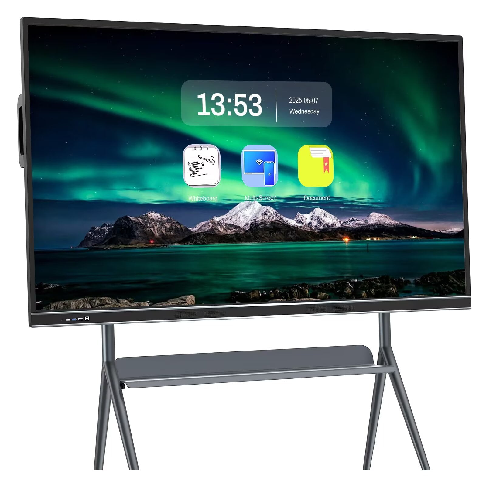 JYXOIHUB 86-Inch Smart Whiteboard with Wireless Screen Mirroring Android Interactive Board for ...