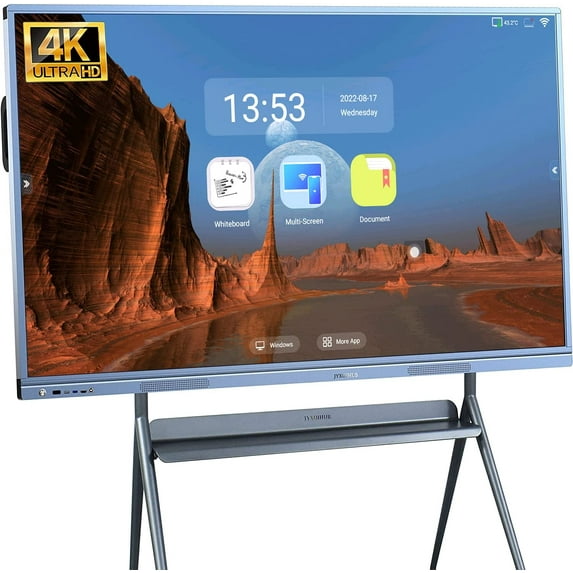 JYXOIHUB Samrt Board 55 Inch 4K Uhd Interactive Whiteboard for Office ...
