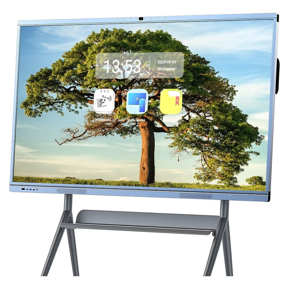 JYXOIHUB Smart Whiteboard All-in-One Conference Interactive Board 65'' 4K UHD Display Dual OS ...
