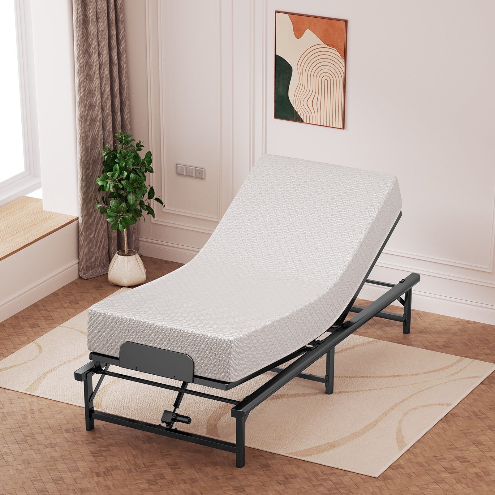 JYYA88BB Twin XL Adjustable Bed Frame, Zero Gravity, Anti-Snore, 400 ...