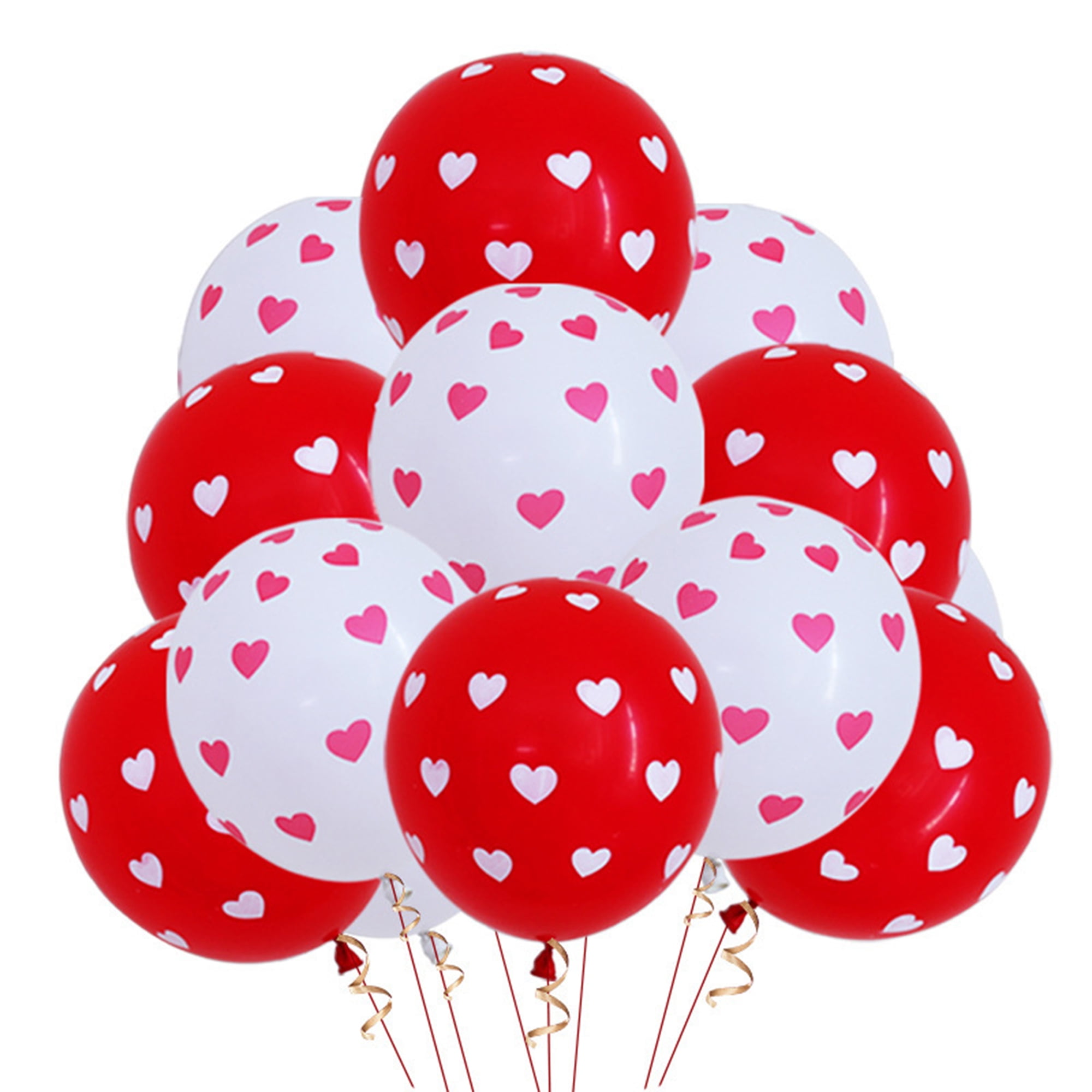 JYYYBF 20 Pcs Valentines Day Balloons Heart Print Balloons Romantic ...