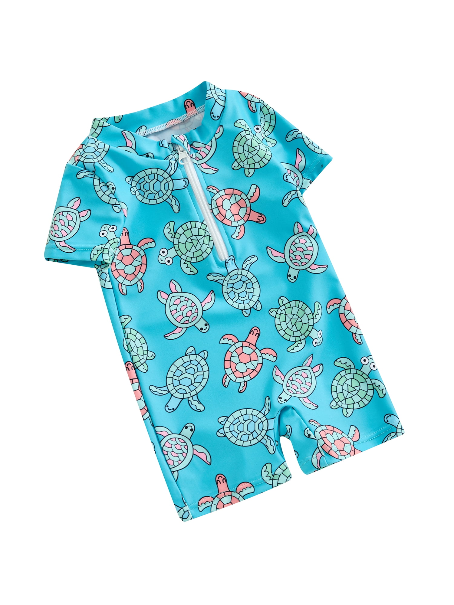 JYYYBF Baby Boys Rash Guard, Short Sleeve Turtle Dolphin Print Swimsuit ...
