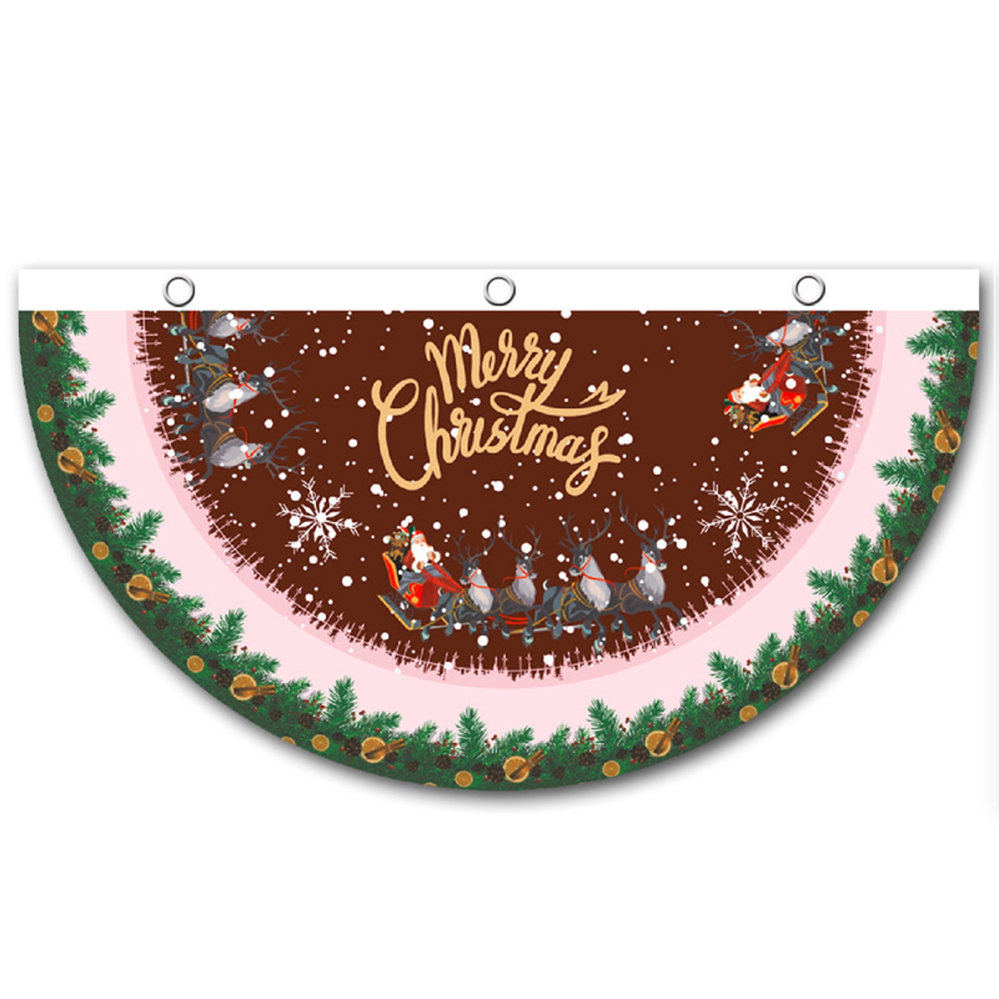JYYYBF Christmas Bunting Fan Flag Hanging Bunting Flags Outdoor Half ...