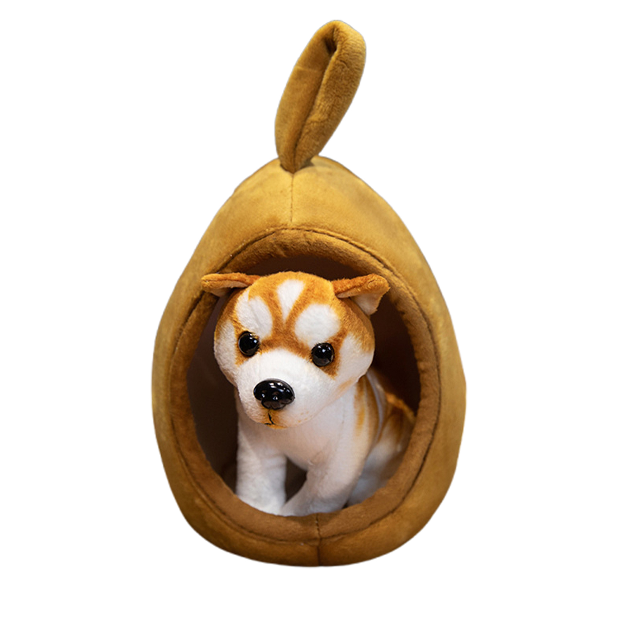 JYYYBF Dog Plush Toys Hanging Dog House Shape Husky Bulldog Spotted Dog ...