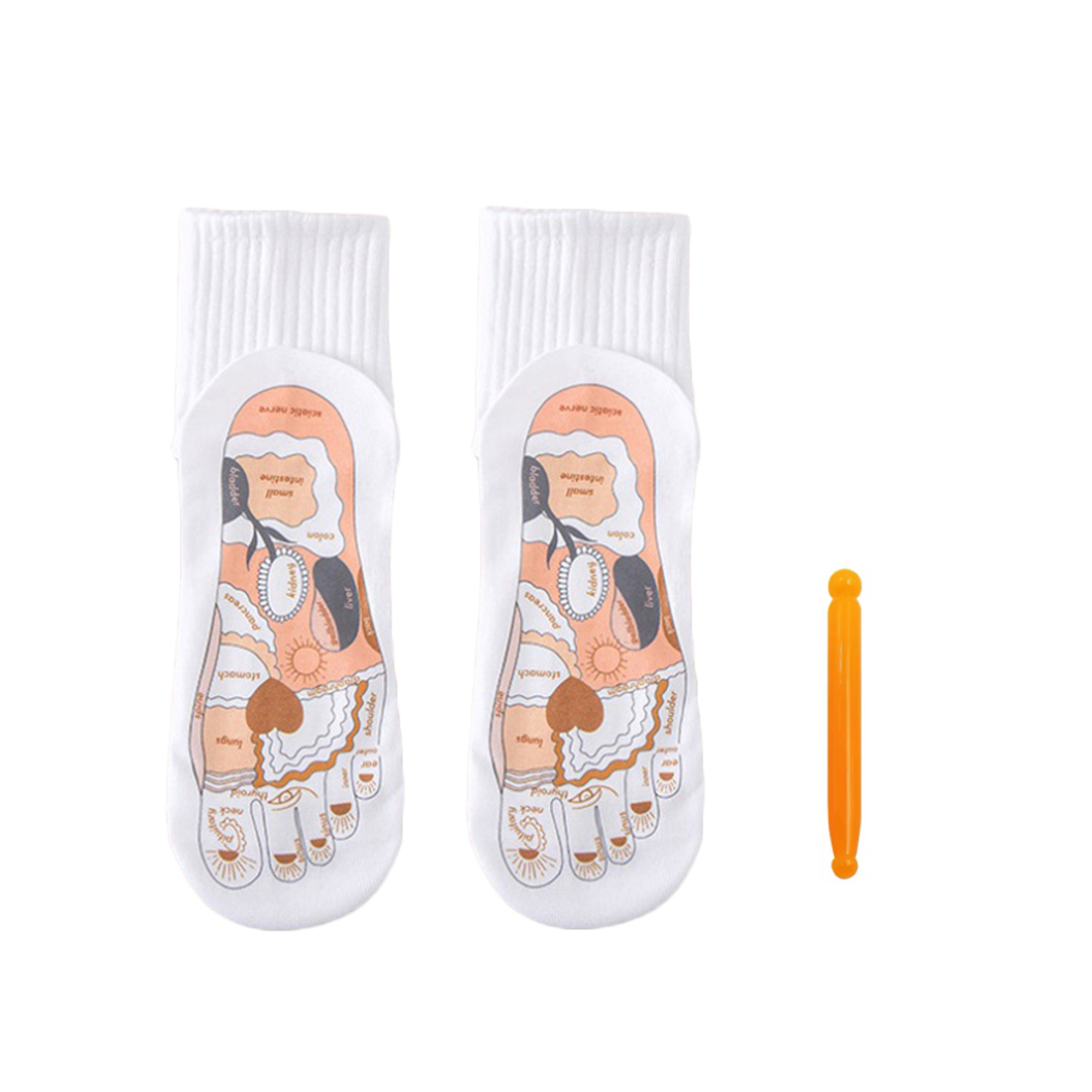 JYYYBF Foot Massage Socks, Soft Acupuncture Reflexology Socks Long ...