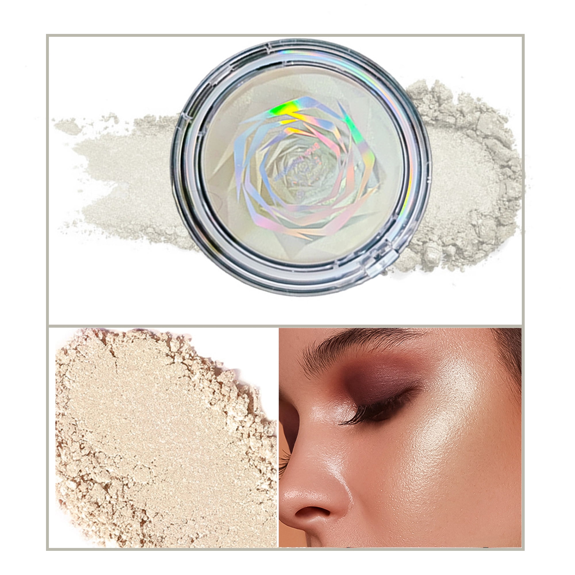 JYYYBF Gorgeous Highlighter Powder Pressed Shimmer Highlighter Long ...