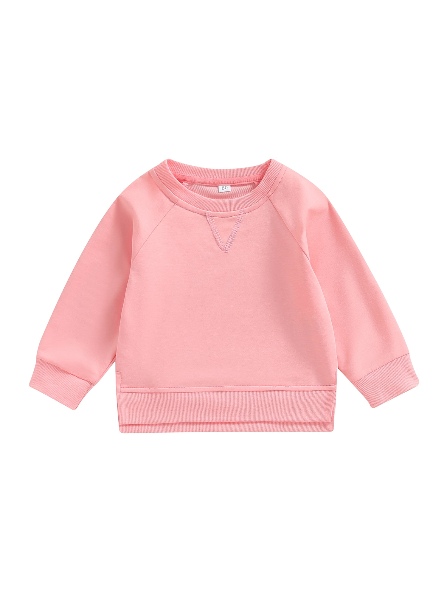 JYYYBF Infant Toddler Baby Boys Girls Sweatshirts Solid Color Crew Neck ...