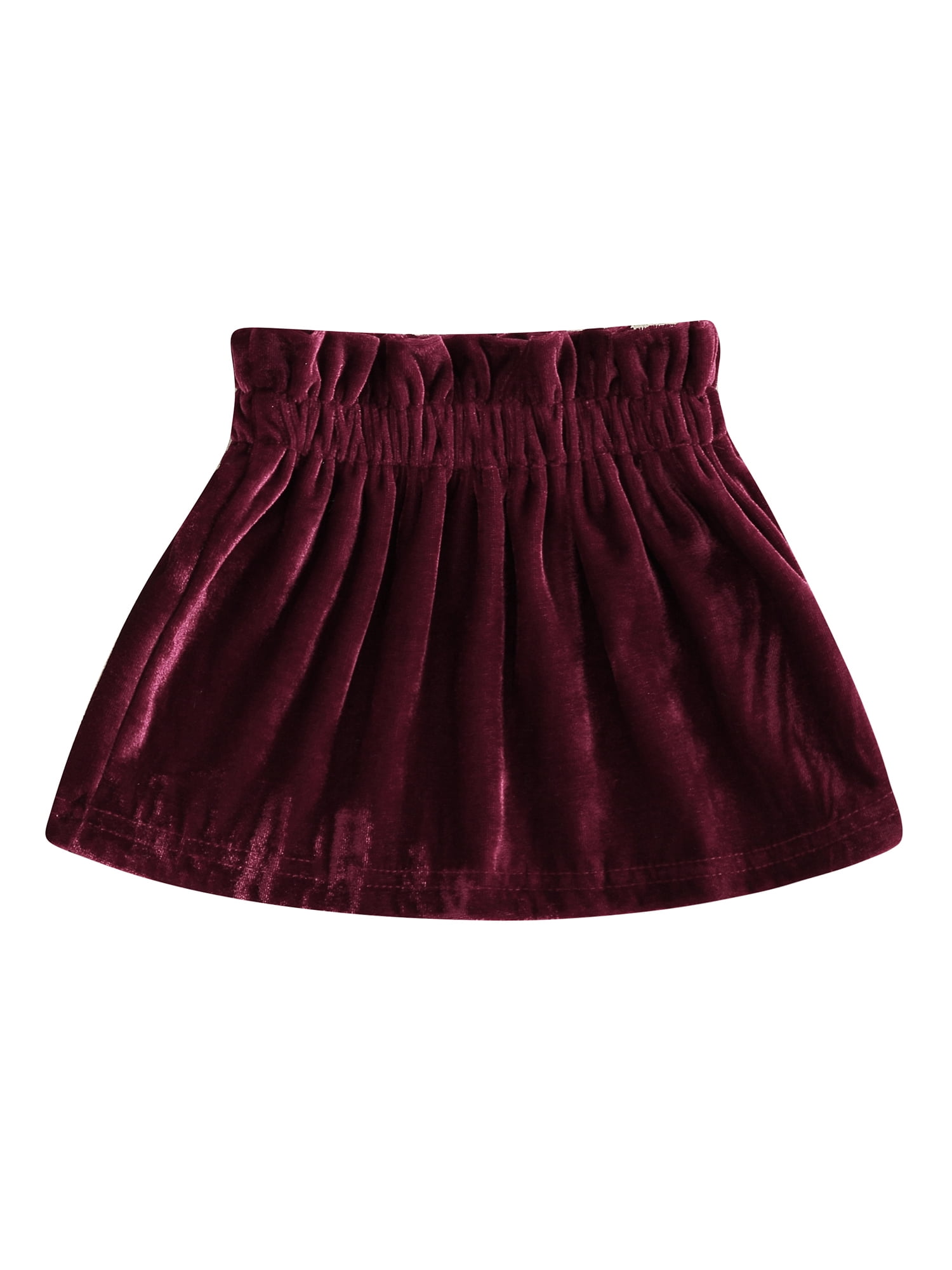 JYYYBF Infant Toddler Baby Girl Pleated Skirt Velvet Waist Mini Skirt ...