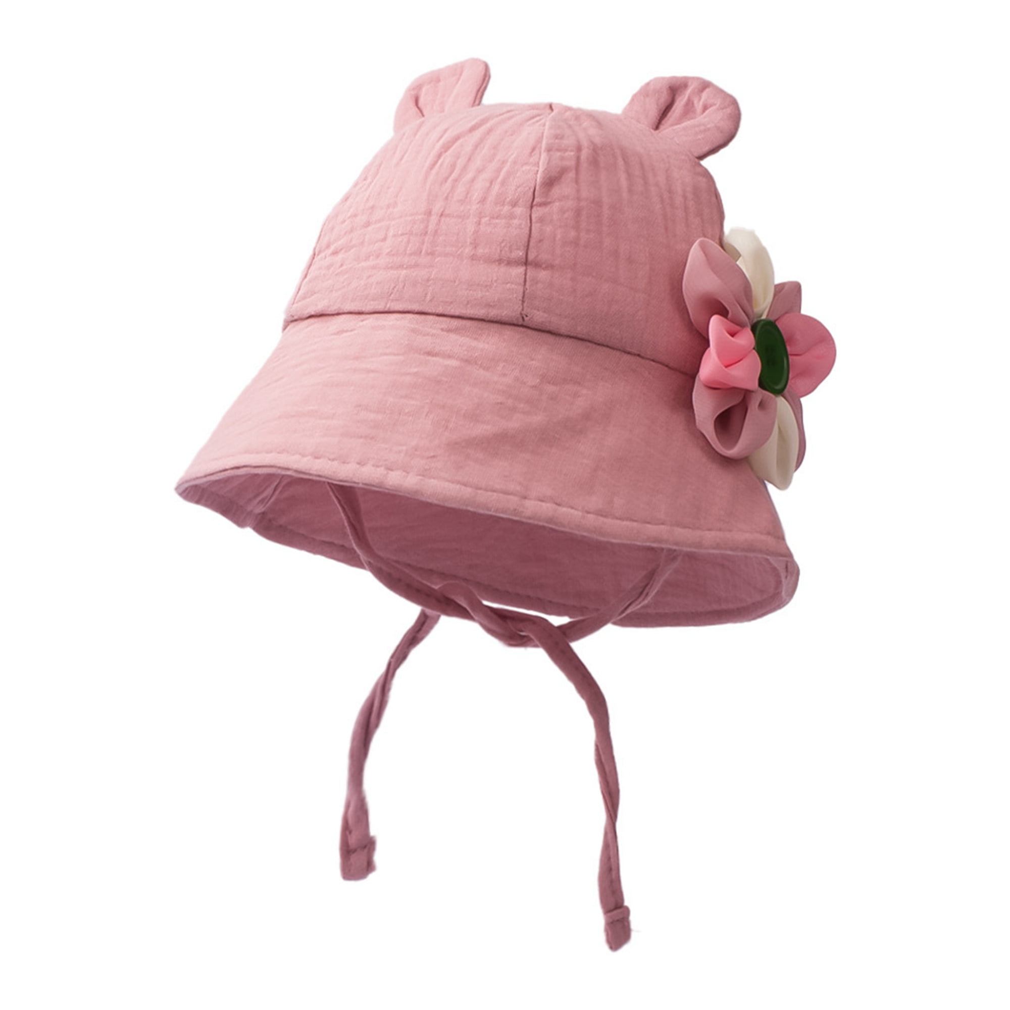 JYYYBF Kids Girl Bucket Hat Cute Flower Summer Beach Sun Hat Wide Brim ...