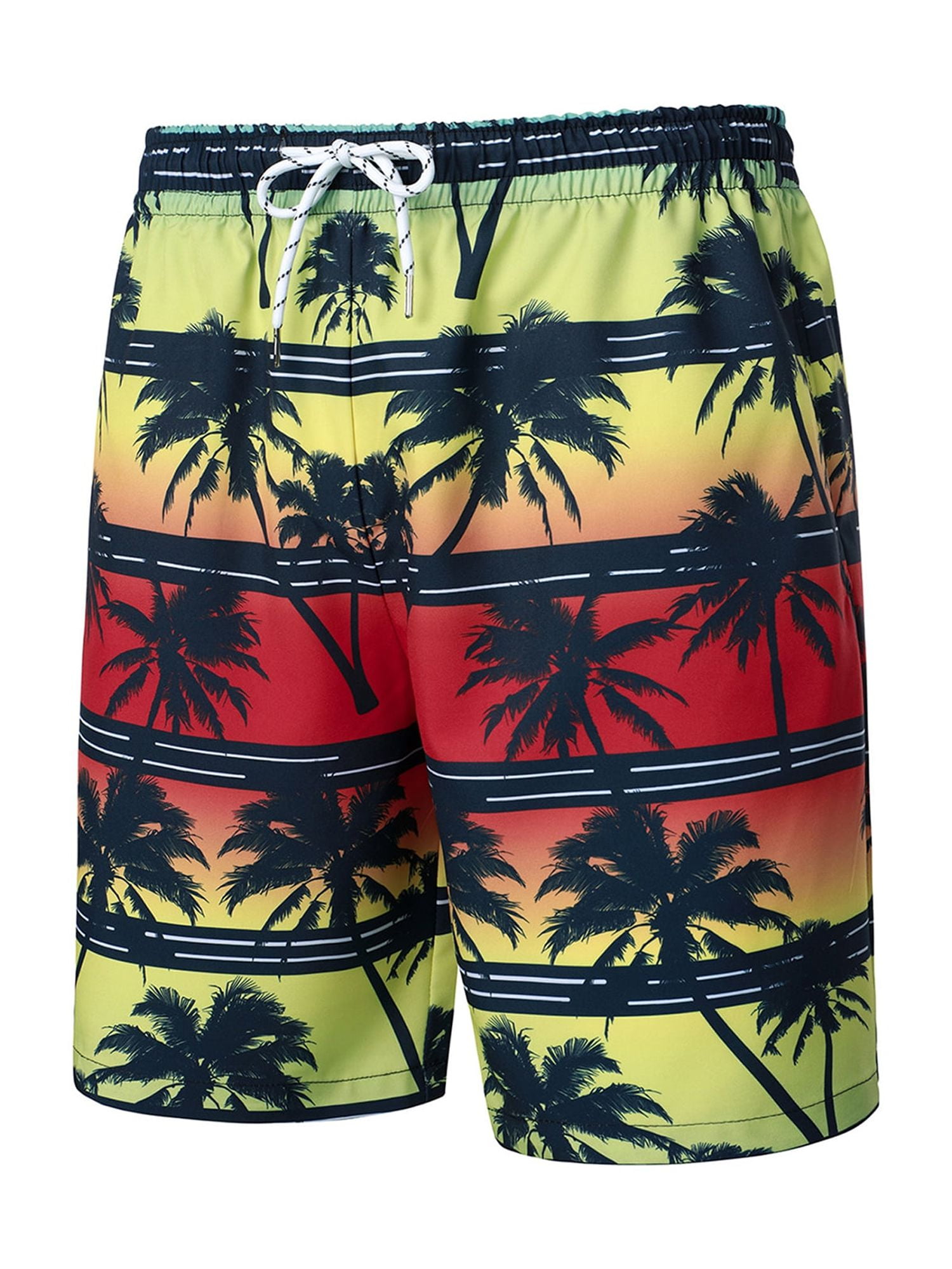 JYYYBF Men's Quick Dry Swim Trunks Swimsuits Tree Print Drawstring ...