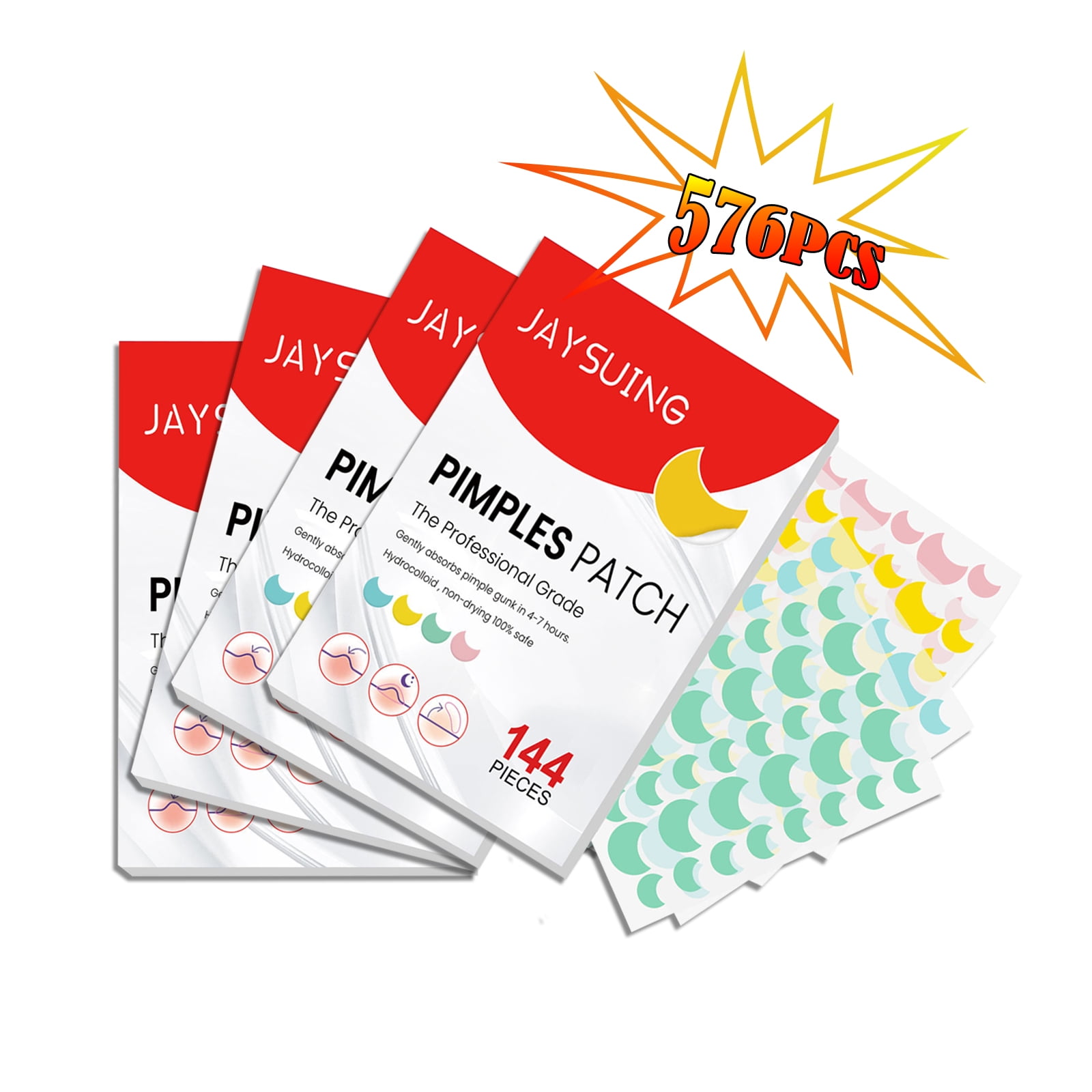 JYYYBF Pimple Patches for Face Cute Moon Zit Covers Hydrocolloid Acne ...