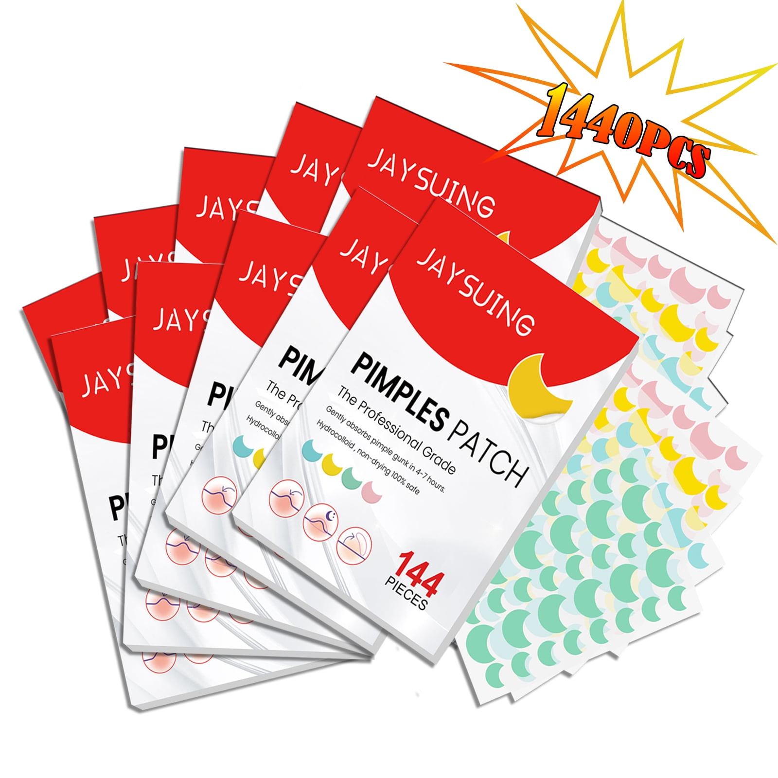 JYYYBF Pimple Patches for Face Cute Moon Zit Covers Hydrocolloid Acne ...