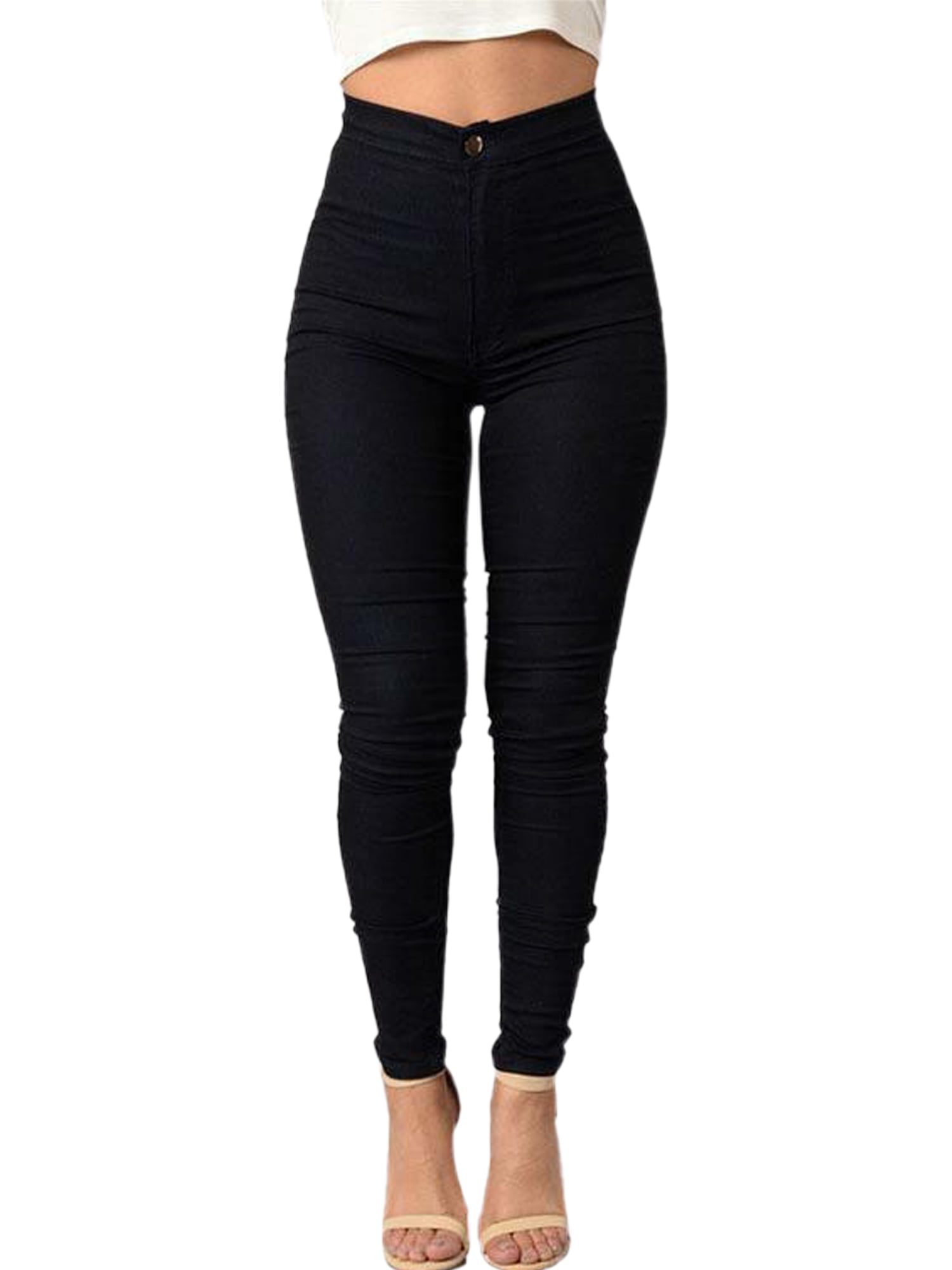 JYYYBF Women Denim Pencil Stretch Casual Skinny Jeans Pants High Waist ...