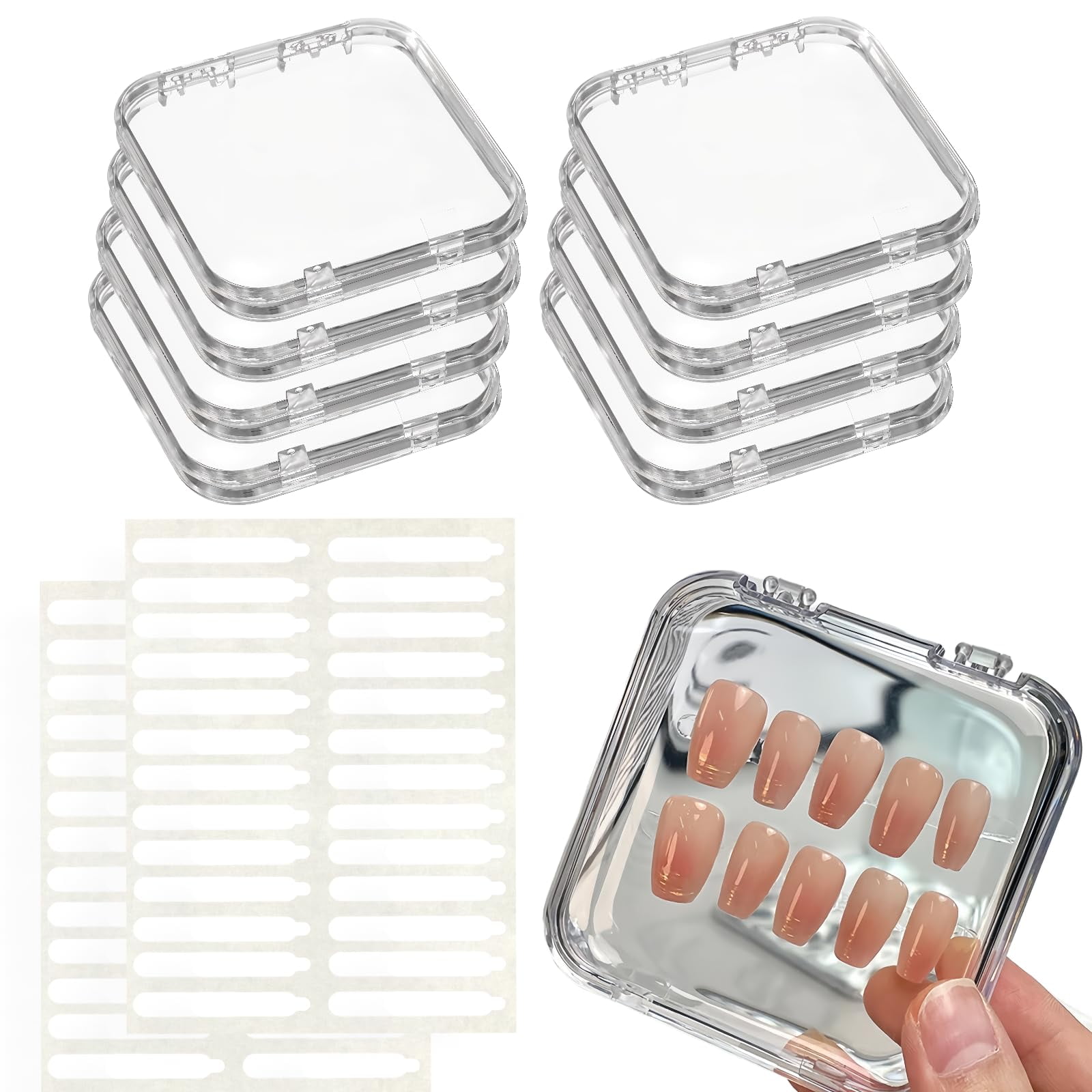JYfeel Nail Case Organizer TMA2 Set - 9 Press On Nail Storage Boxes ...