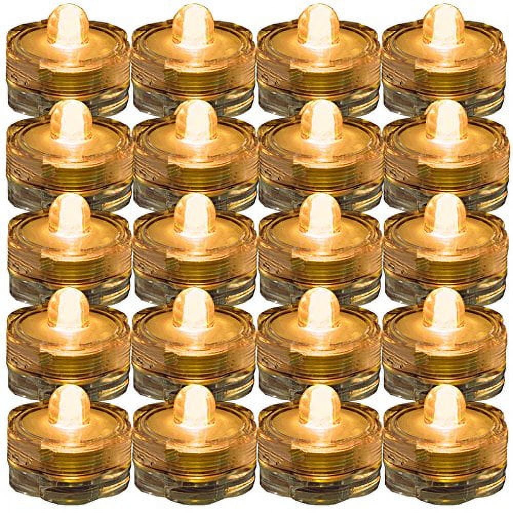 JYtrend Super Bright LED Floral Tea Light Submersible Lights for Party ...