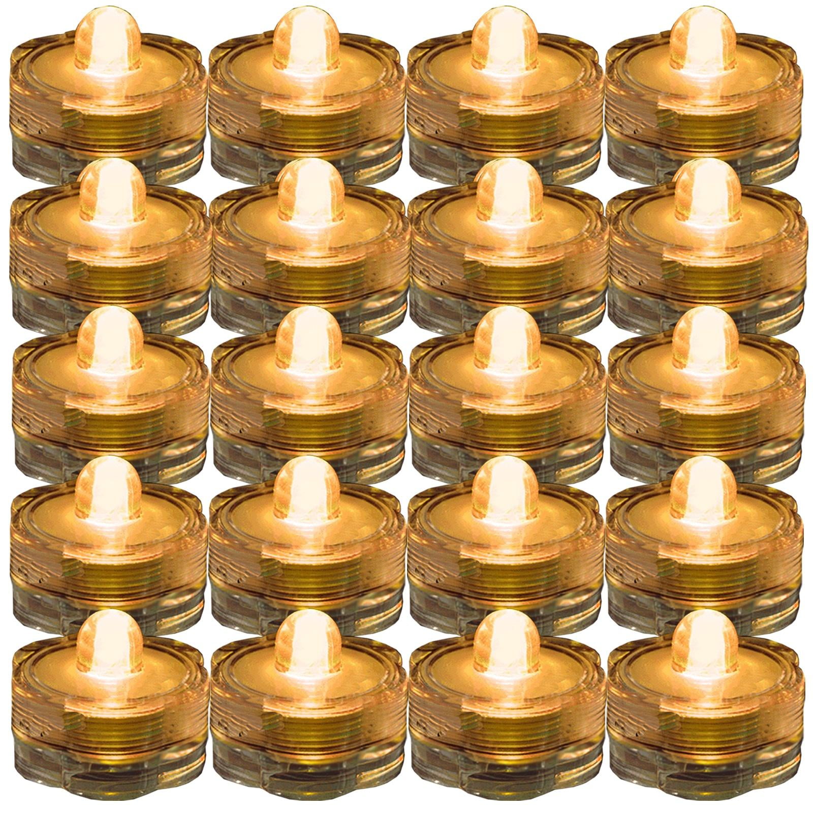 JYtrend Super Bright LED Floral Tea Light Vase Submersible Lights for ...