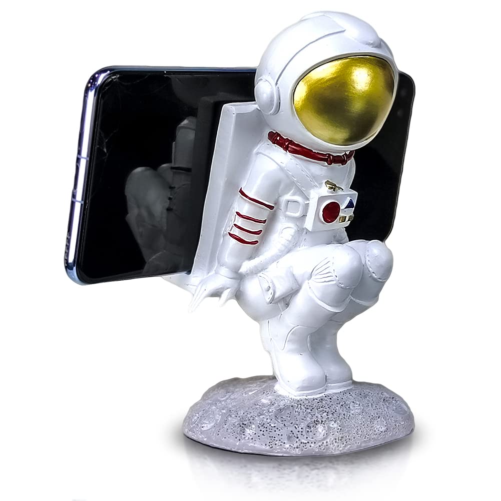 JZ·HOME Female Astronaut Mobile Phone Holder Statues Sculpture,Resin ...