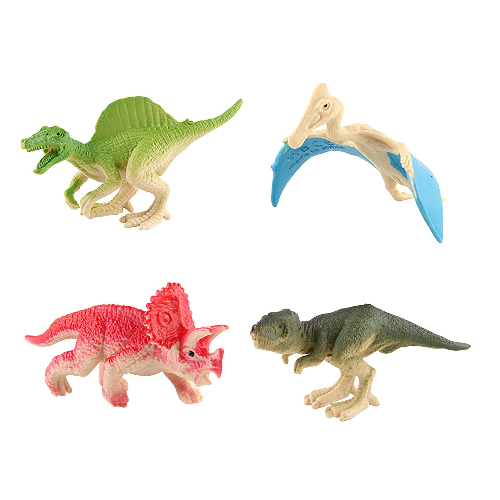 JZCHUNTOY 4 Sets Colorful Simulation Dinosaur Model Ornaments ...